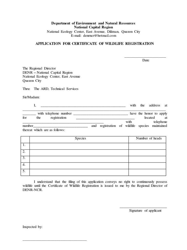 CWR Application Form | PDF