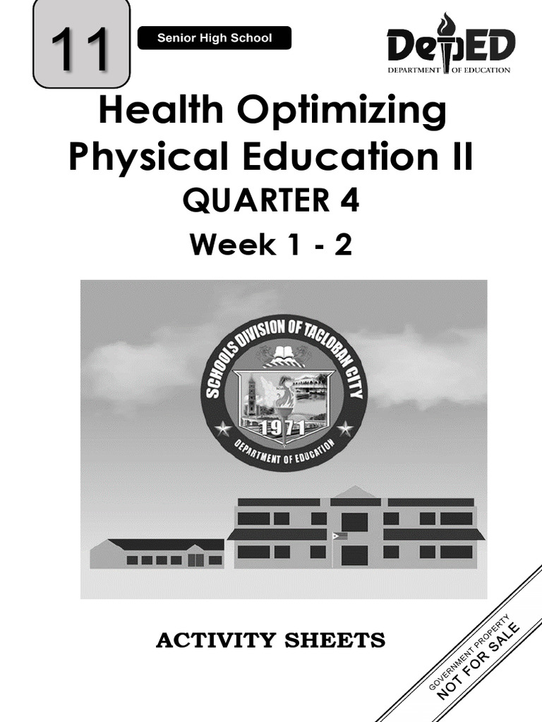 HOPE G11 Q4 Week 1 To 2 | PDF