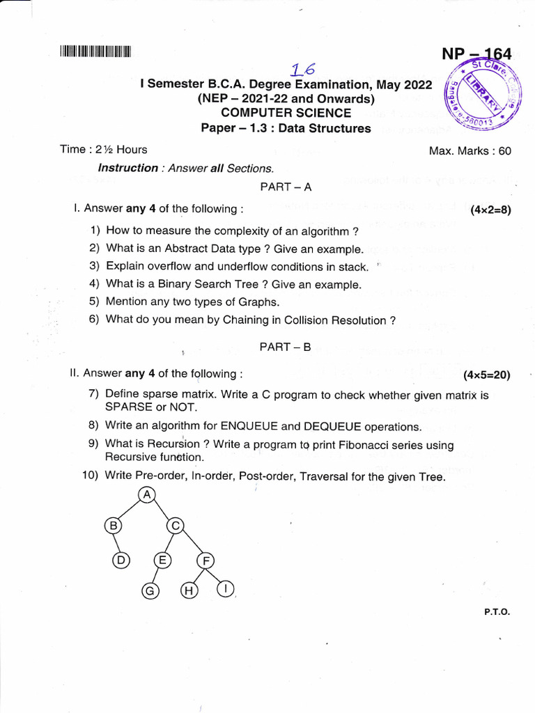 DataStructureMay2022 NEP | Download Free PDF | Computer Science ...