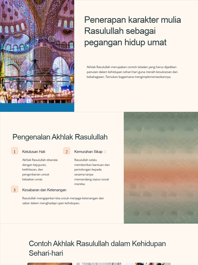 Penerapan Karakter Mulia Rasulullah Sebagai Pegangan Hidup Umat | PDF