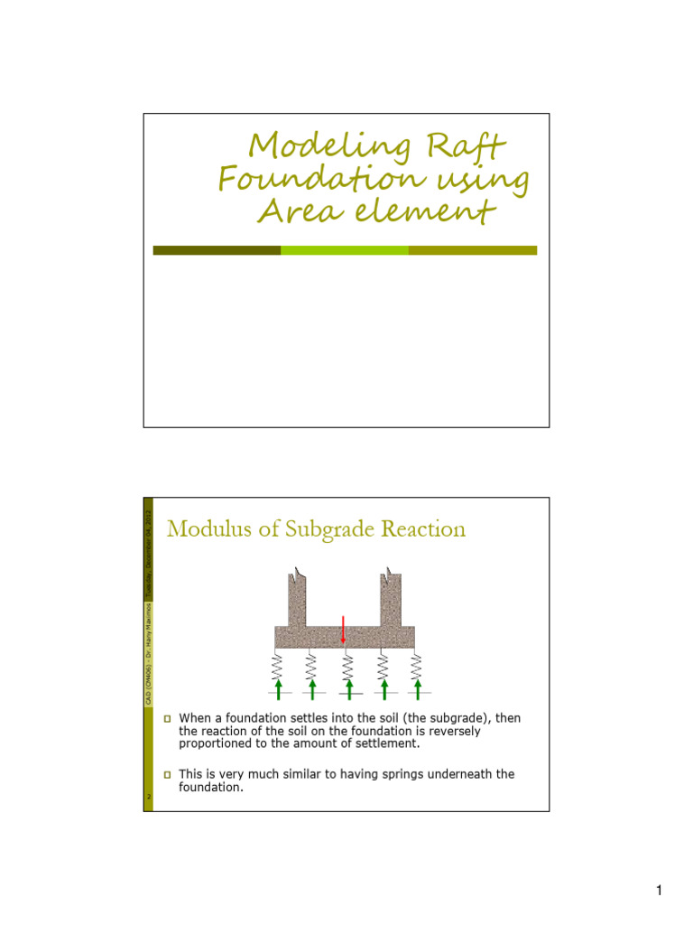 Modeling Raft Foundation Using Area Element | PDF | Materials | Civil ...