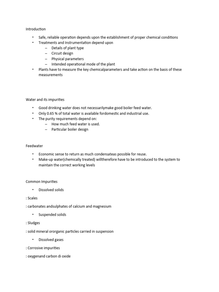 feed water analysis | PDF