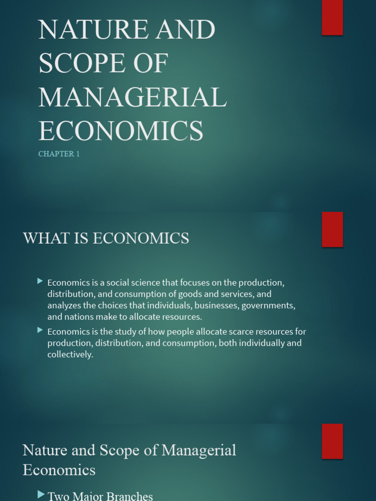 NATURE AND SCOPE OF MANAGERIAL ECONOMICS | PDF
