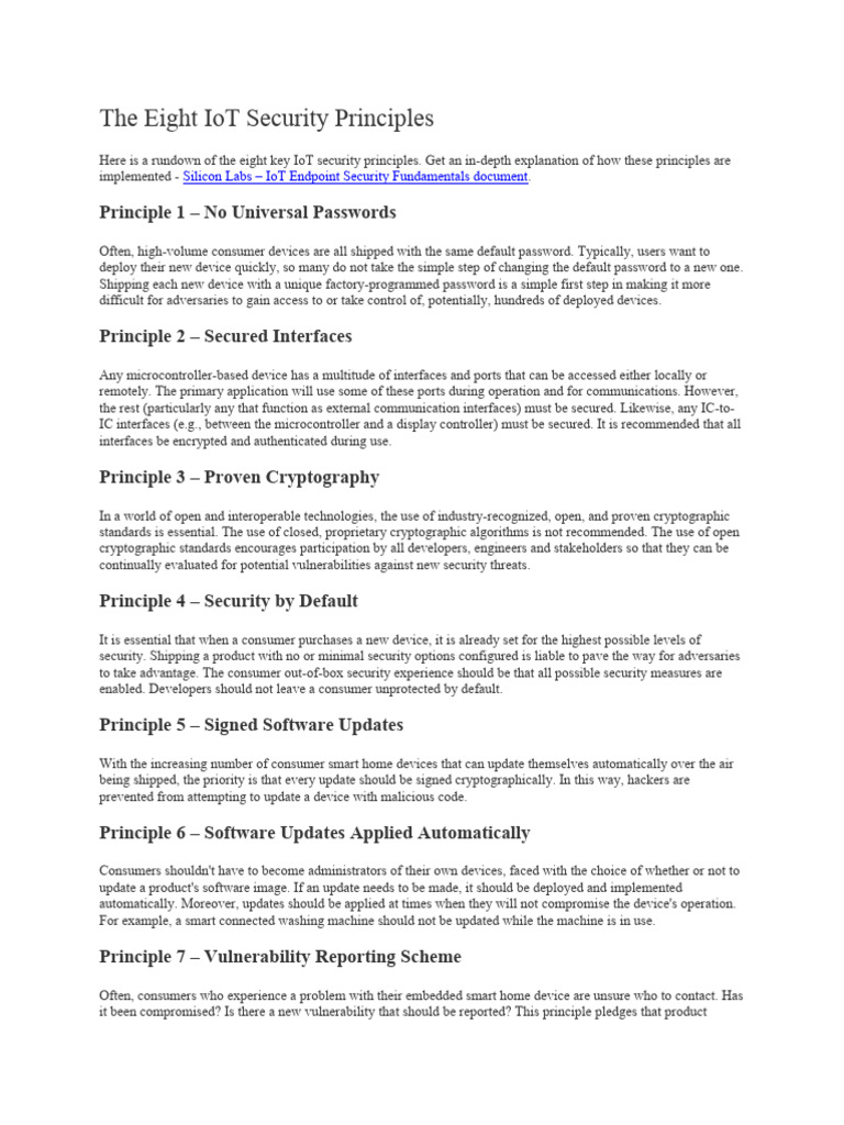 IoT Security Principles | PDF | Computers
