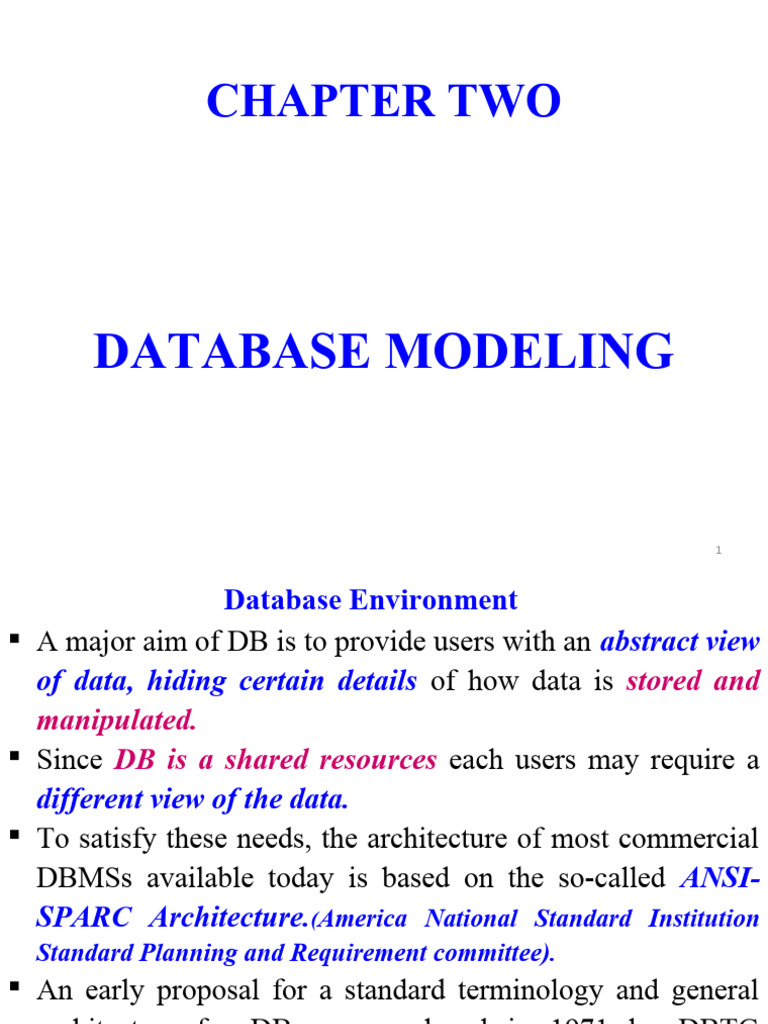 DBMS Chapter 2 | PDF
