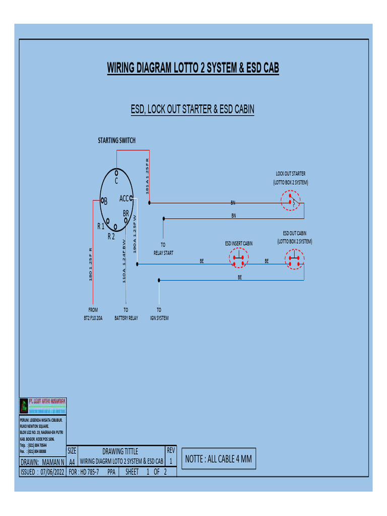 3.WIRING DIAGRAM LOTO 2 SYSTEM, ESD CABIN, ST LIGHT AMBER ) | PDF ...