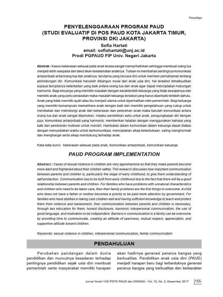 Penyelenggaraan Program Paud Studi Evalu Fe70c570 | PDF