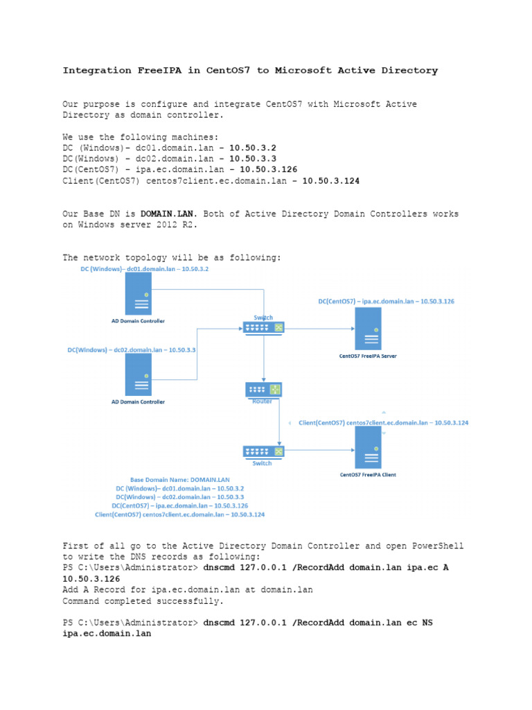 Centos7 Freeipa Ad Integration Pdf Domain Name System Active Directory