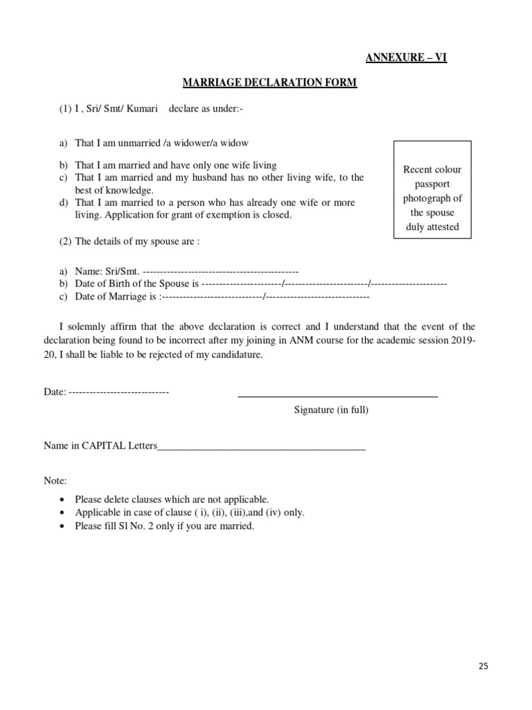 ANM-Marriage-Declaration-Form | PDF