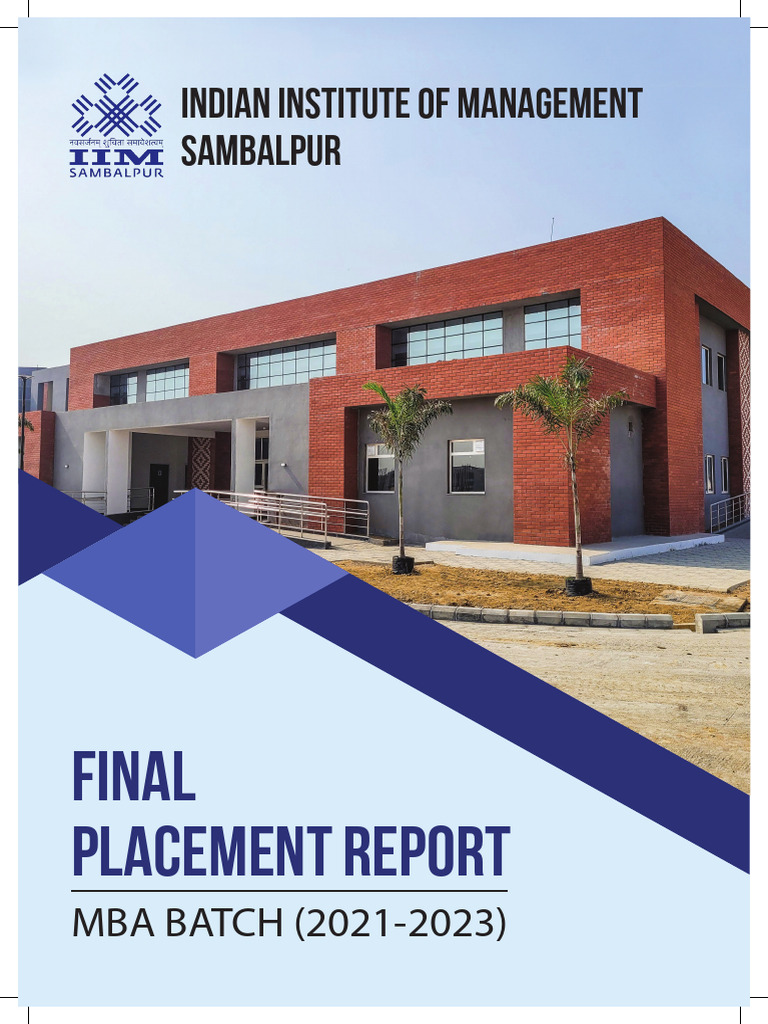 IIM Sambalpur Final Placement Report 2021 23 | PDF IIM Sambalpur Final Placement Report 2021 23 | PDF