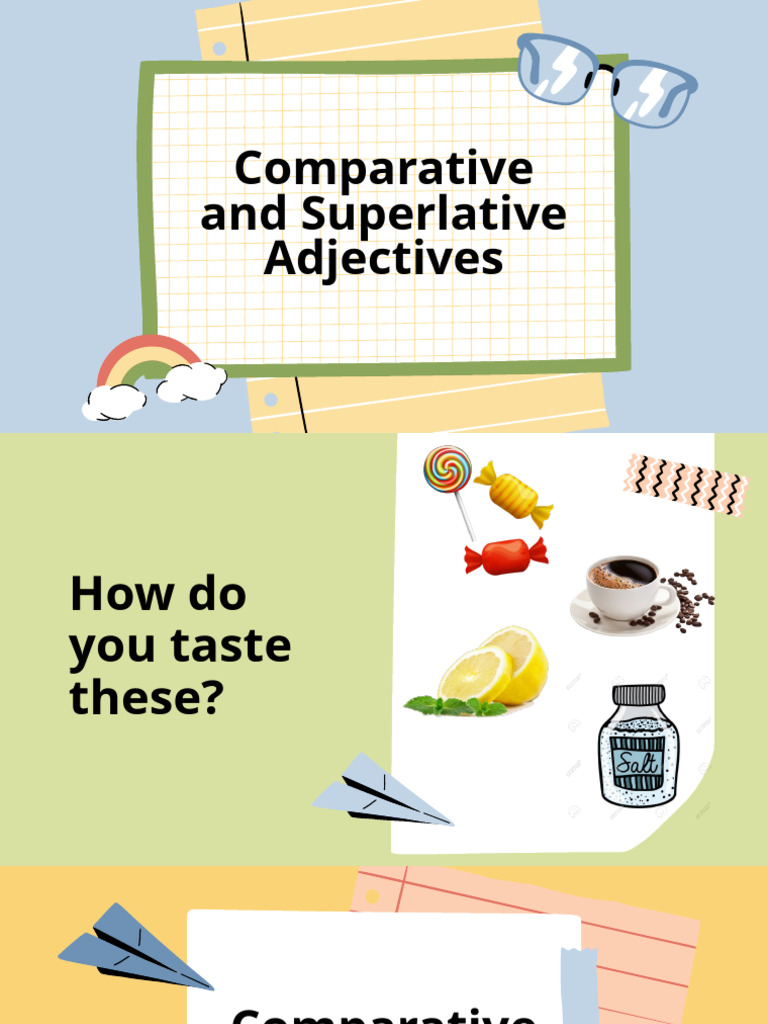 English Comparative & Superlative) (Autosaved) | PDF | Linguistics | Foods