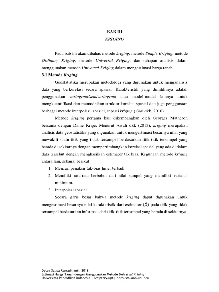 Universal Kriging | PDF