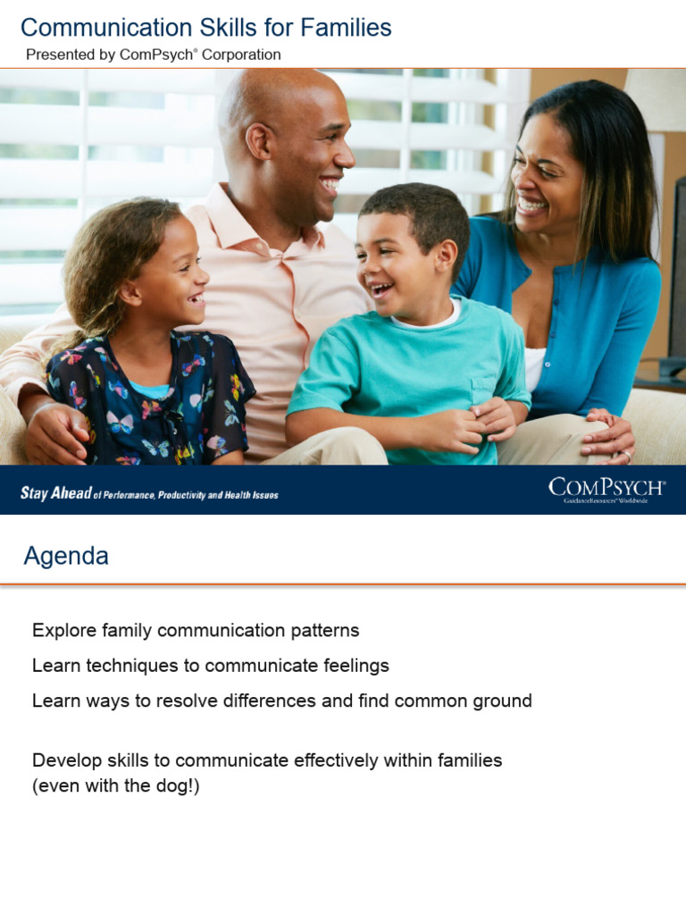 Communication Skills For Families | PDF