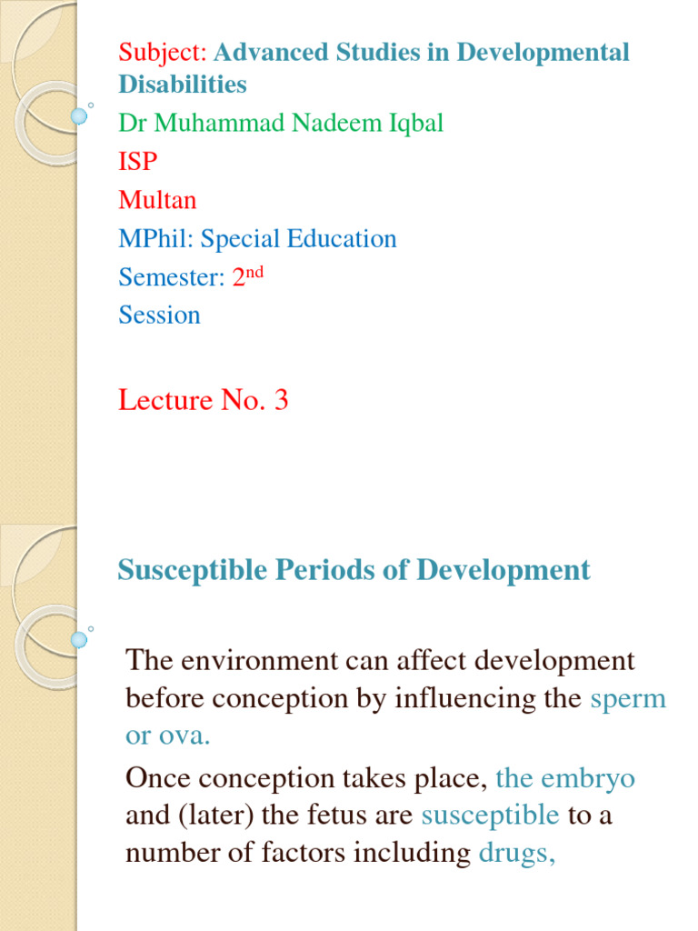 Lecture No. 3 by Respected Dr. NADEEM IQBAL SB | PDF