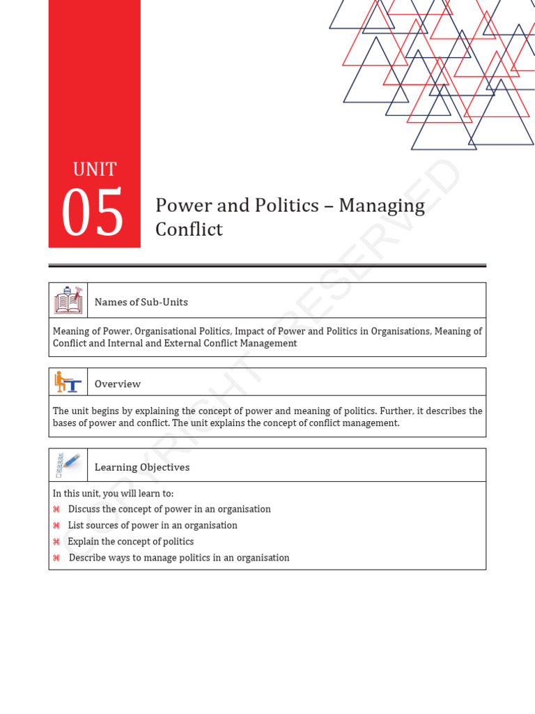 Power and Politics in Conflict Management | PDF | Career & Growth ...