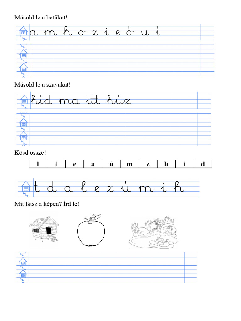 1 Oszt.1.félév Írás Felmérő Gyakorló 2023 | PDF