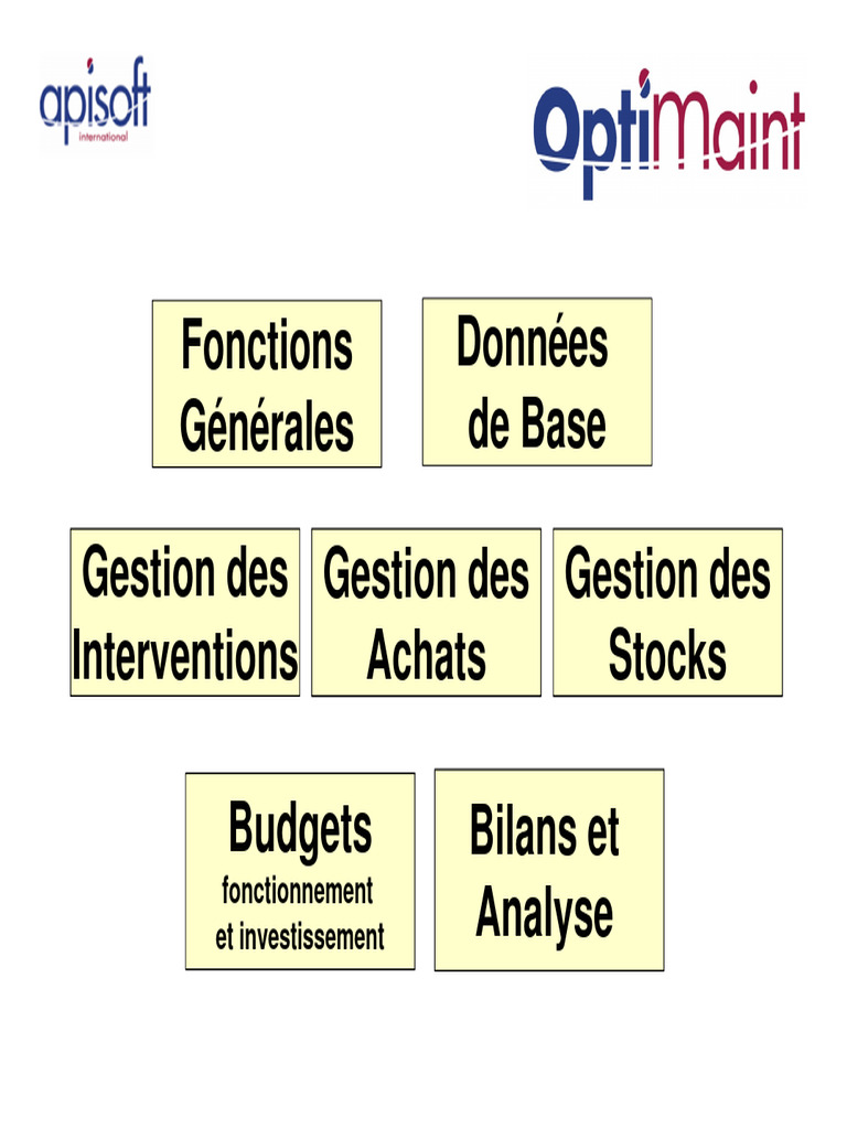 GMAO OptiMaint - Diapos Formation | PDF