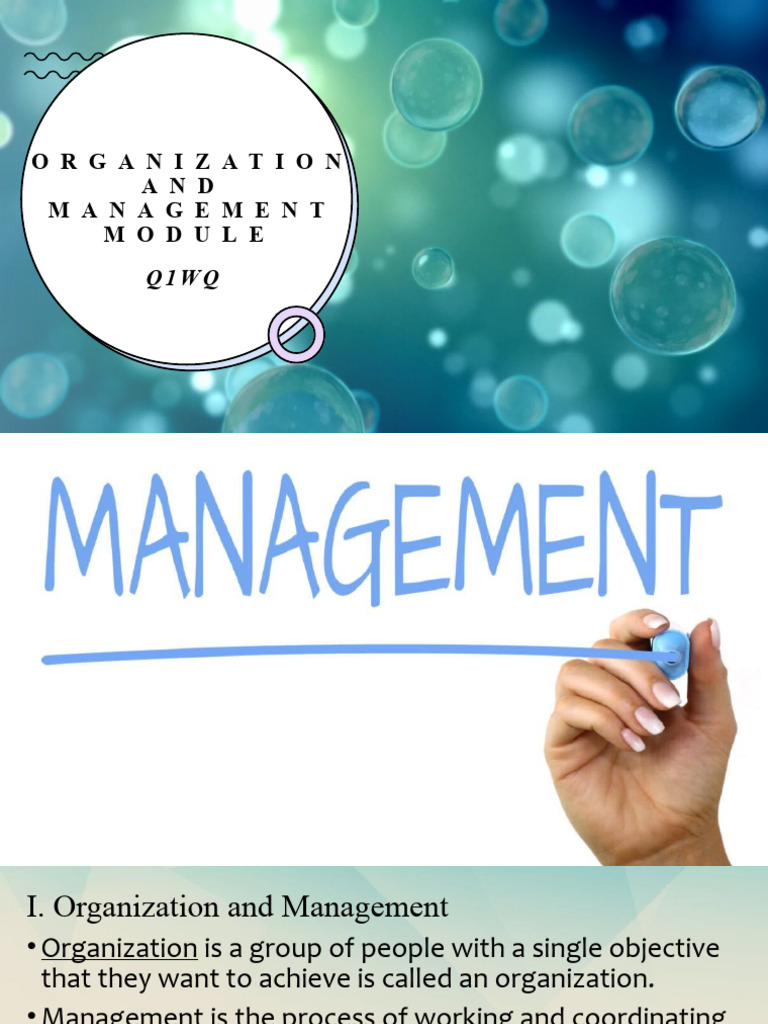 Organization Management Q1W1 | PDF | Career & Growth | Business