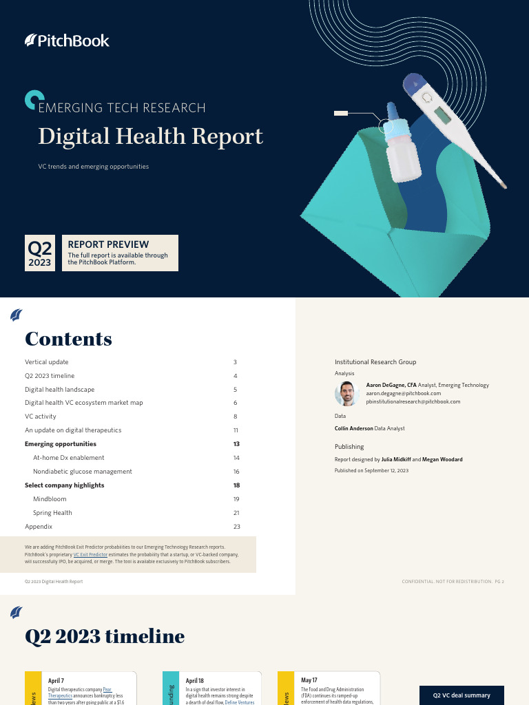 Q2 2023 Digital Health Report Preview | PDF | Venture Capital ...