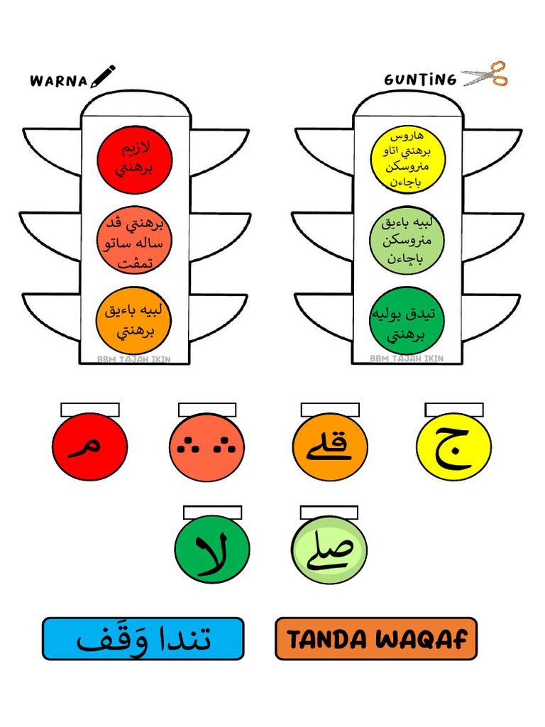 Traffic Light Tanda Waqaf Warna | PDF