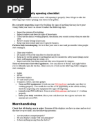 Retail Store Manager Daily Checklist Template | PDF | Finance & Money ...