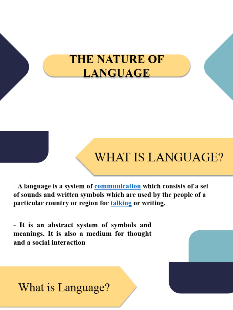 Lesson 1 The Nature of Language Types of Communication English 11 | PDF ...