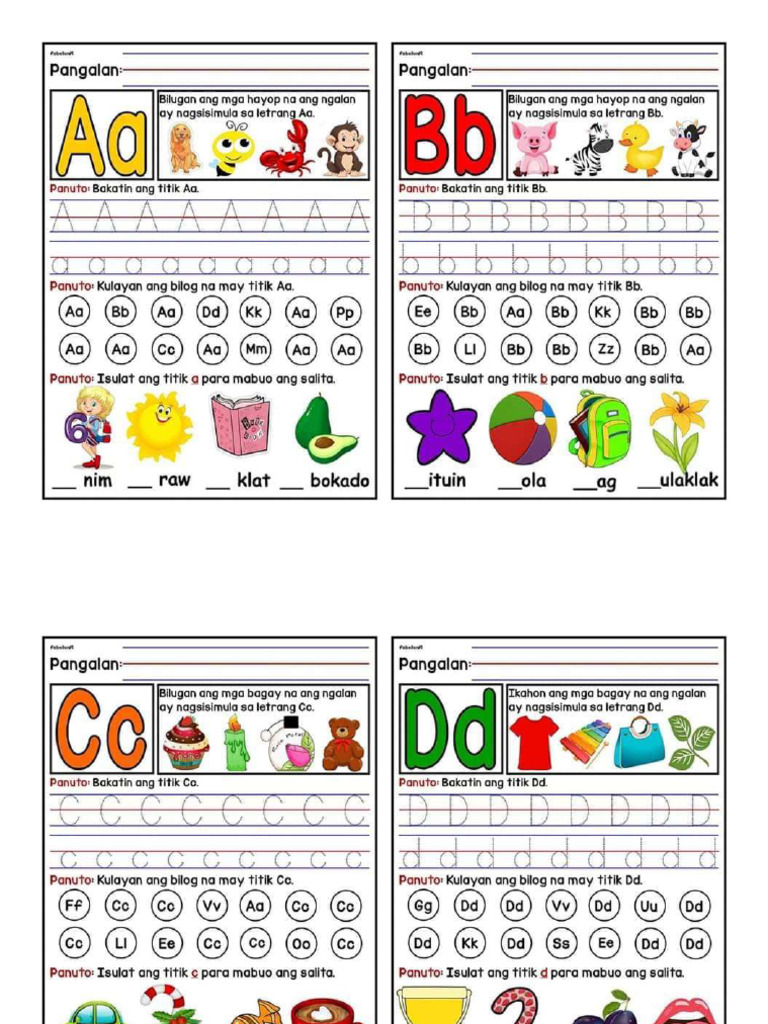 Alphabet Worksheets for Beginners | PDF