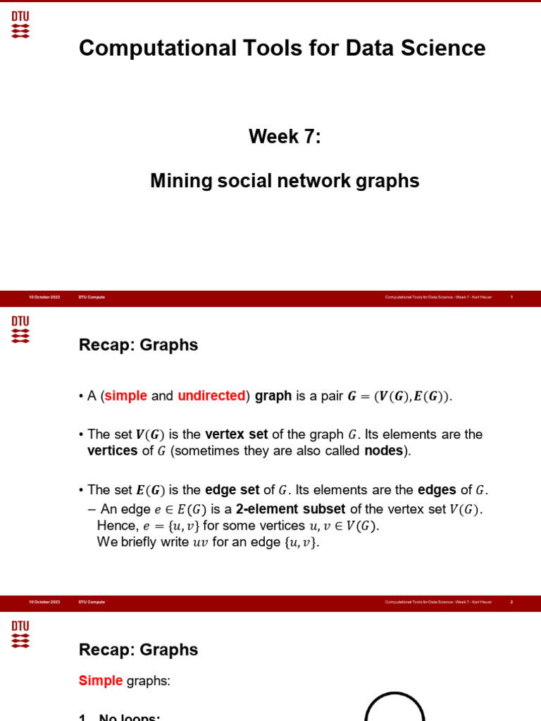 Computational Tools DTU Presentation Week7 | PDF