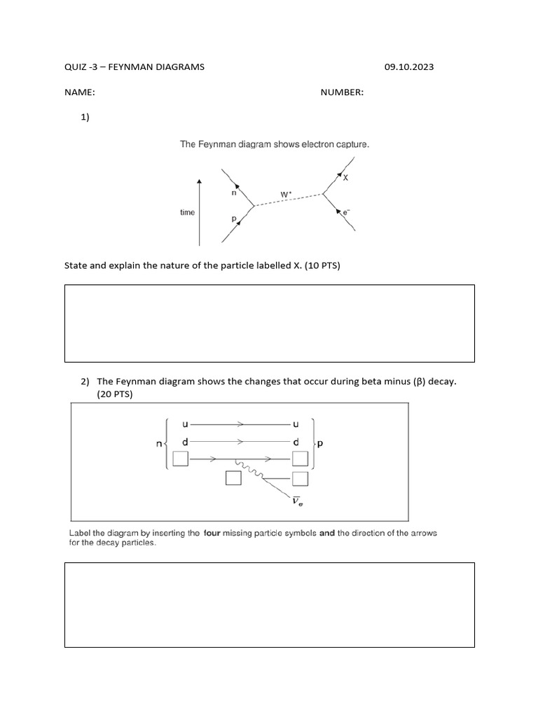 Quiz-Feynman Diagram | PDF