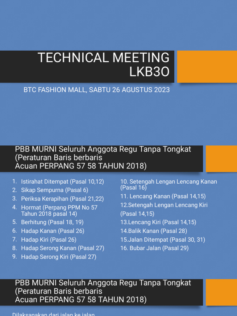 Lengkap Materi Techmeet Lkb3o Scout BTC | PDF