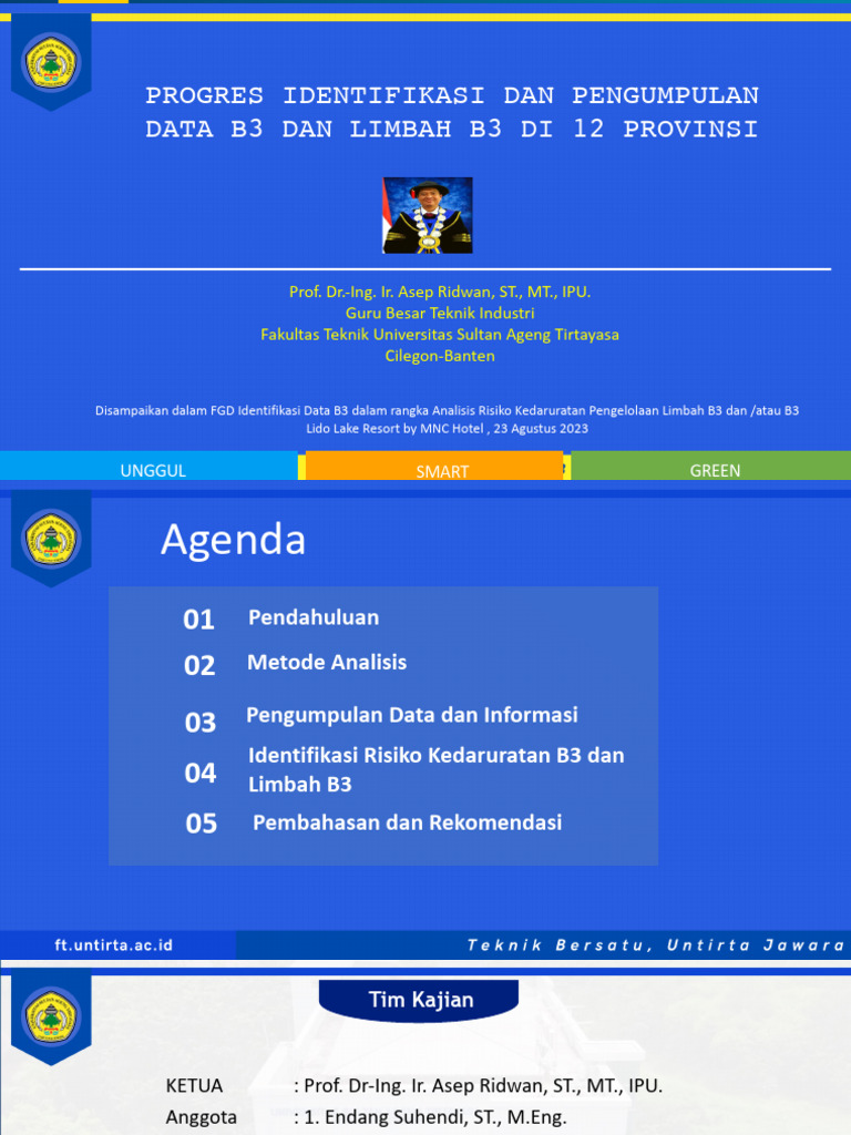 Asep Ridwan - Progres Identifikasi Dan Pengumpulan Data B3 Dan Limbah B3 (PLB3) Di 12 Provinsi ...