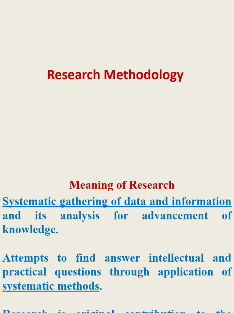 RM Unit 1 | PDF | Methodology | Validity (Statistics)