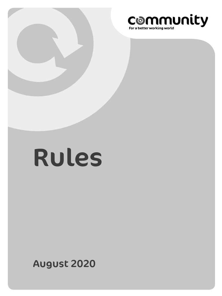 XXXXX Community Rule Book Updated August 2020 3 Op | PDF