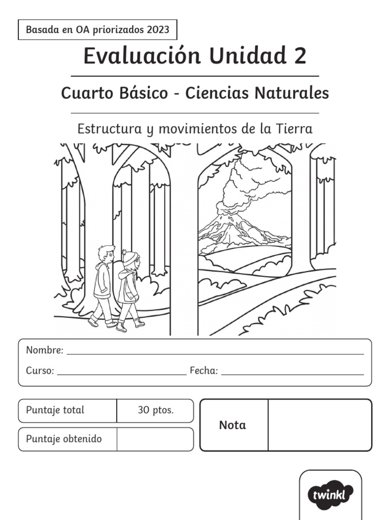 Evaluacion Ciencias 4to Capas de La Tierra | PDF