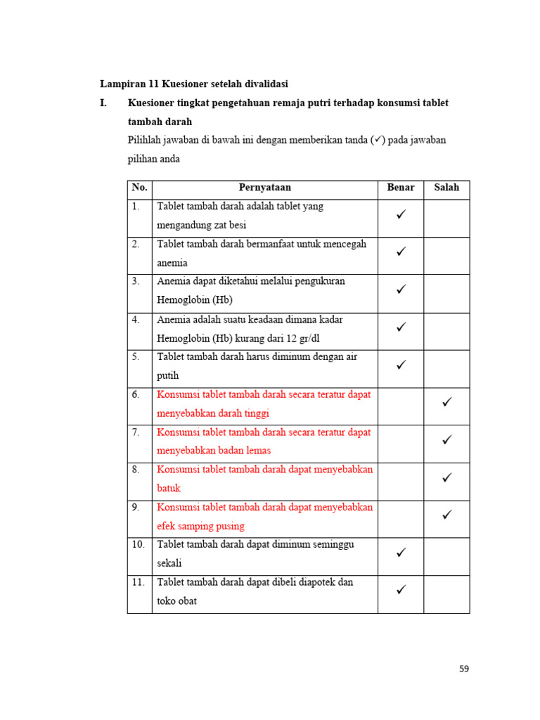 Kuesioner | PDF | Gaya Hidup