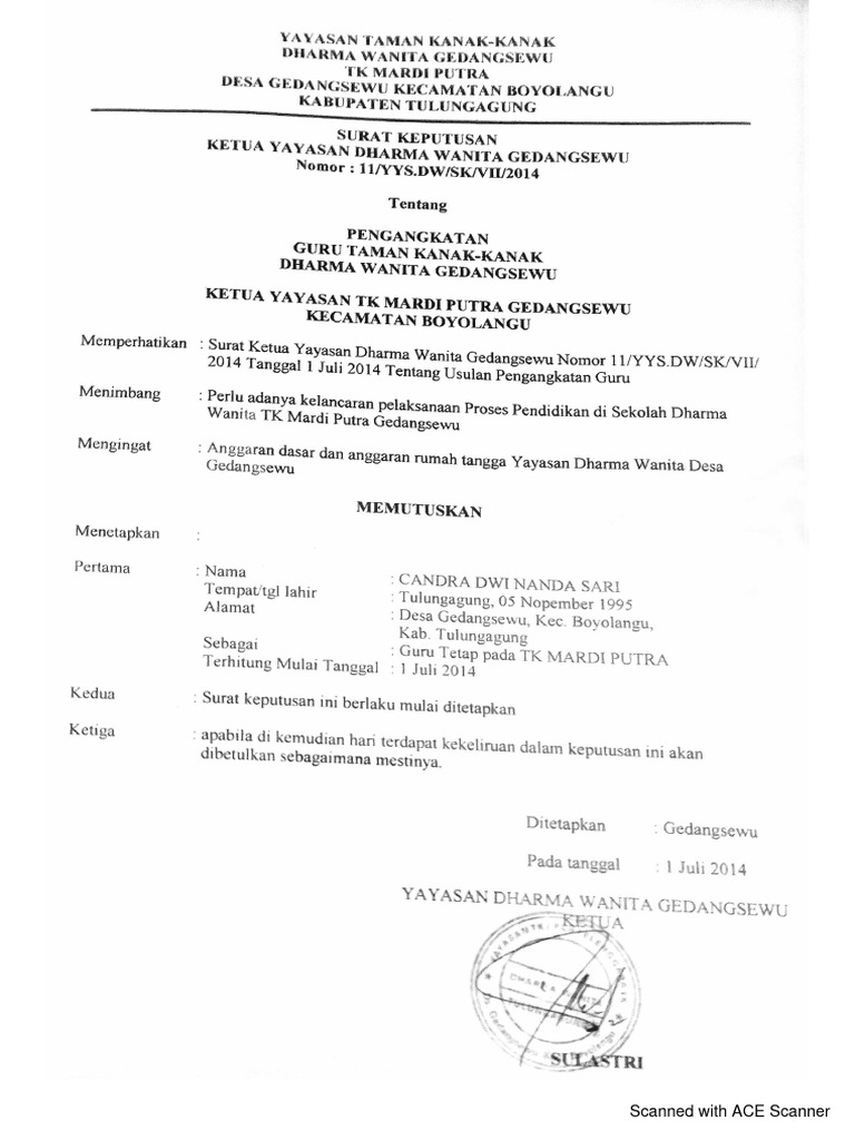 SK GEDANGSEWU 2014-CANDRA DWI NANDA | PDF