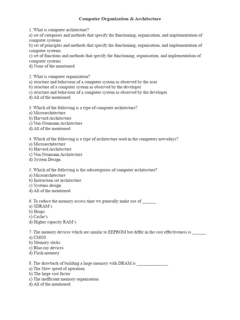 Computer Organization | PDF