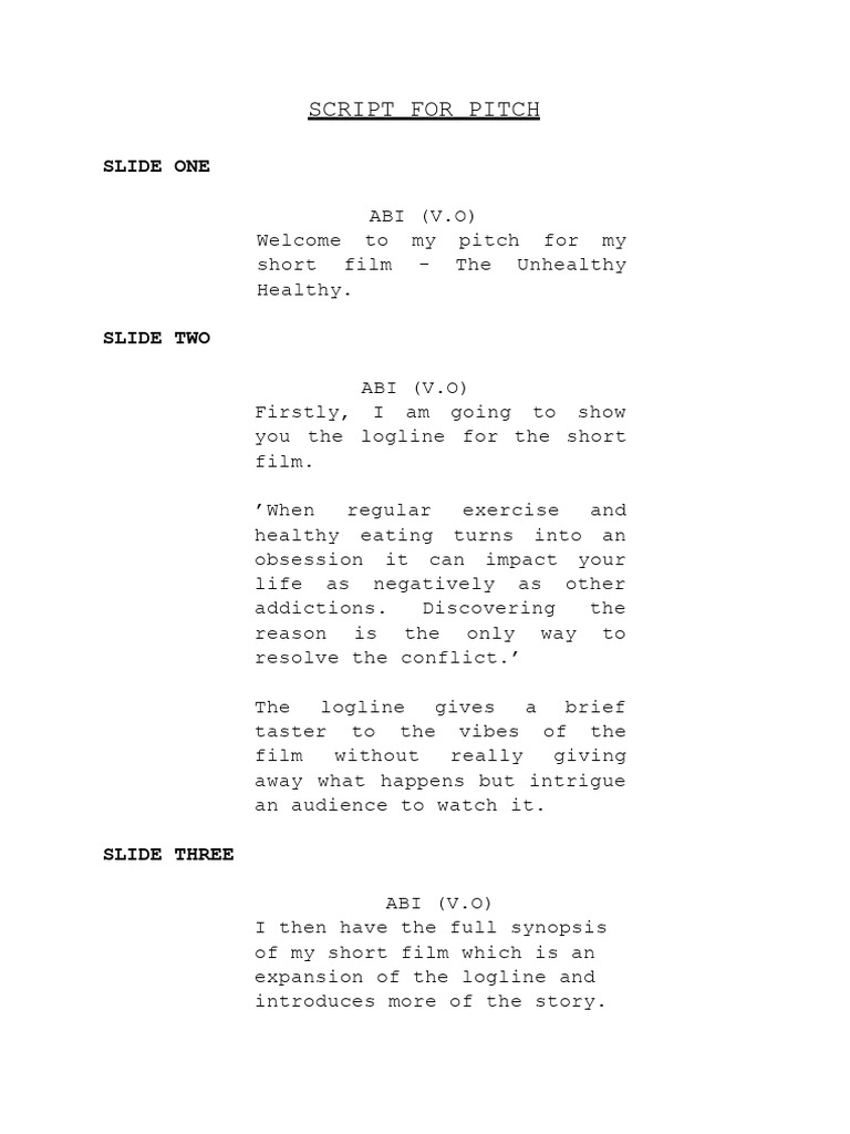Script For Pitch 1 | PDF