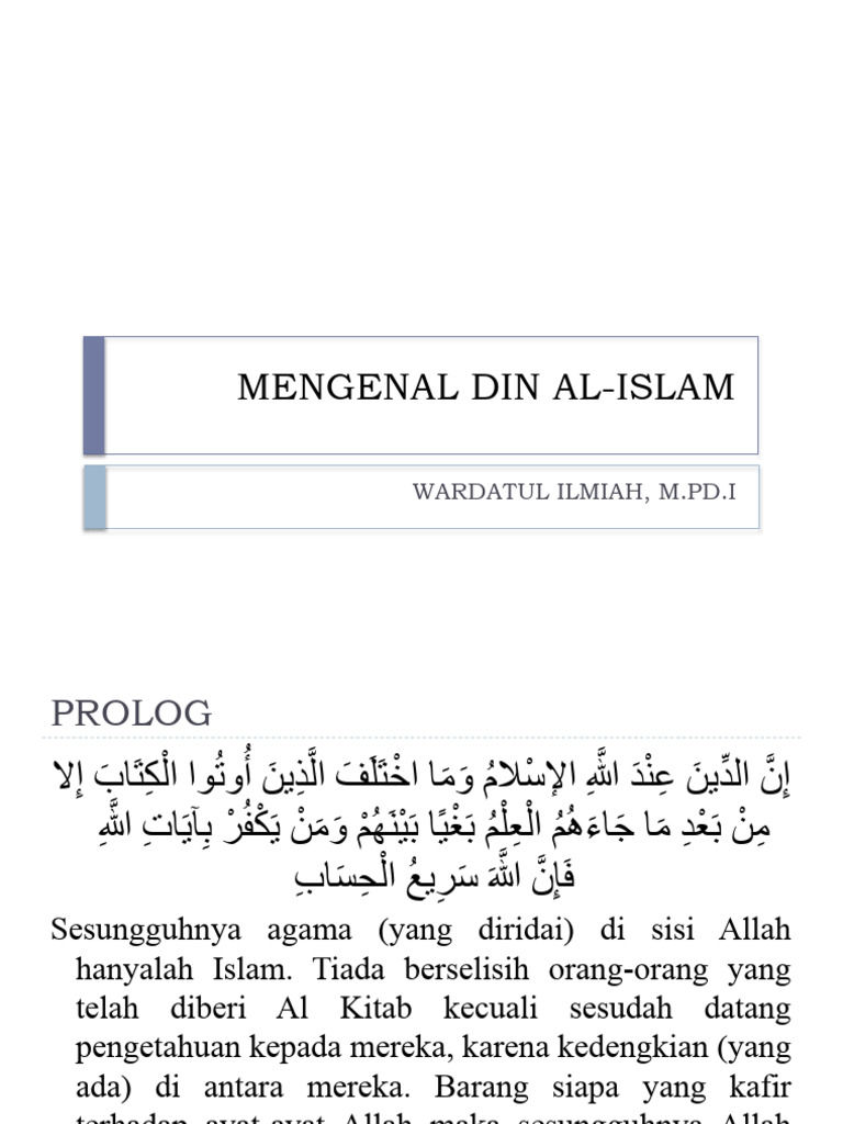MENGENAL DIN AL-ISLAM | PDF