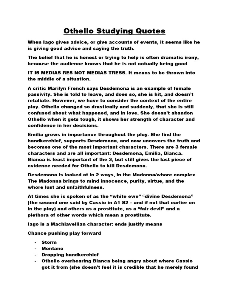 Othello Studying | PDF