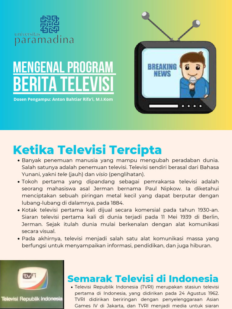 Mengenal Program Berita Televisi | PDF
