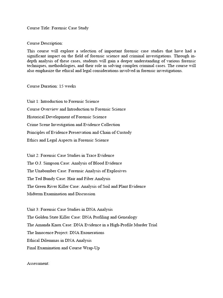 Forensic Case Studies | PDF