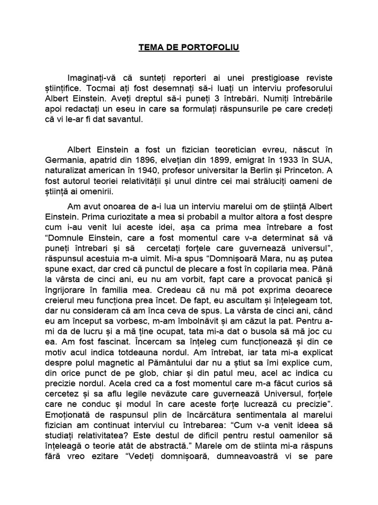 Tema de Portofoliu-Fizica | PDF