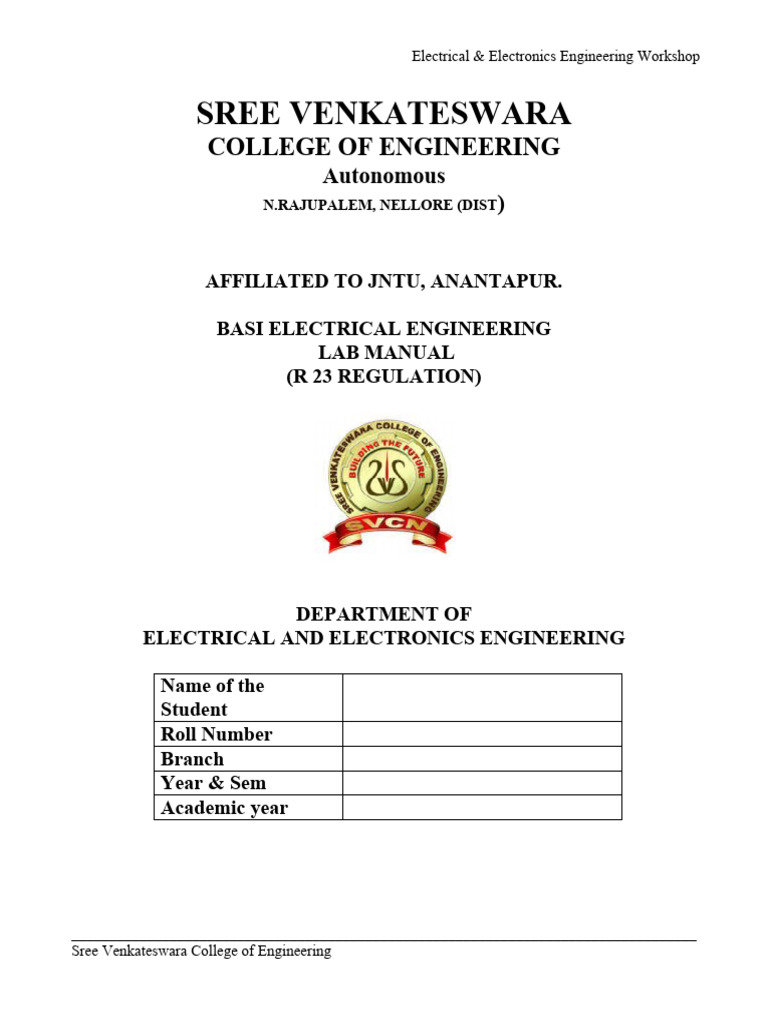Beee Lab Manual | PDF