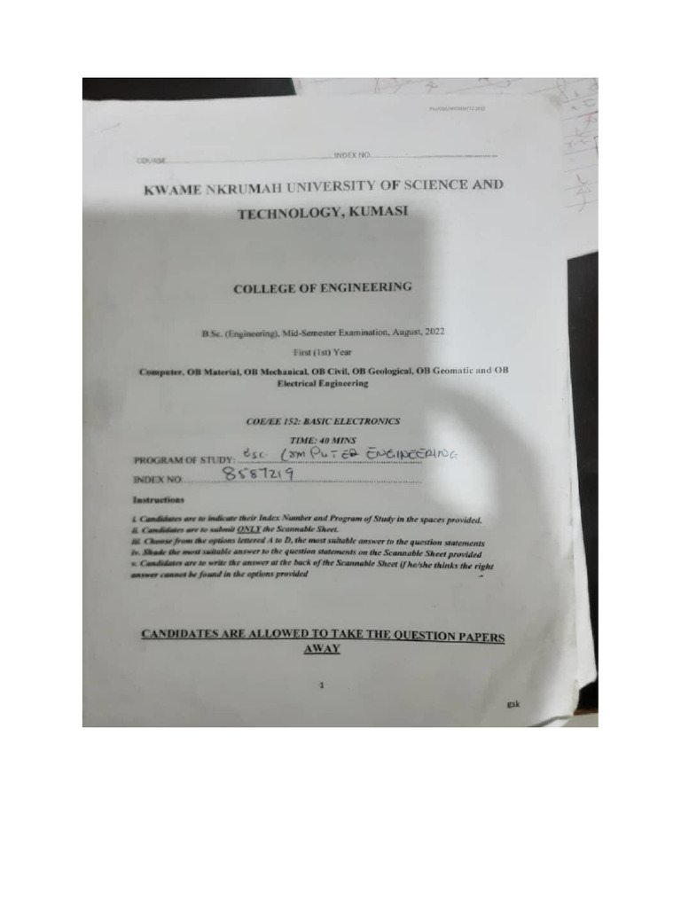 Electronics Midsem | PDF