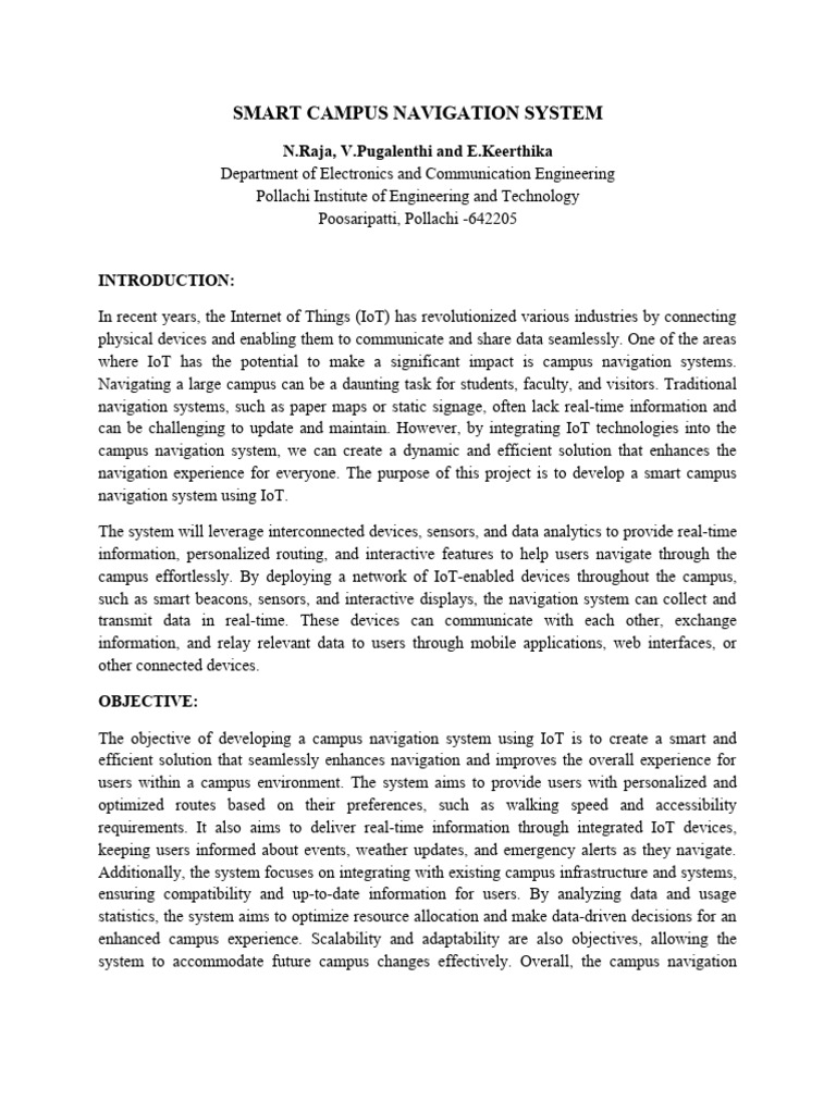 Smart Campus Navigation System | PDF