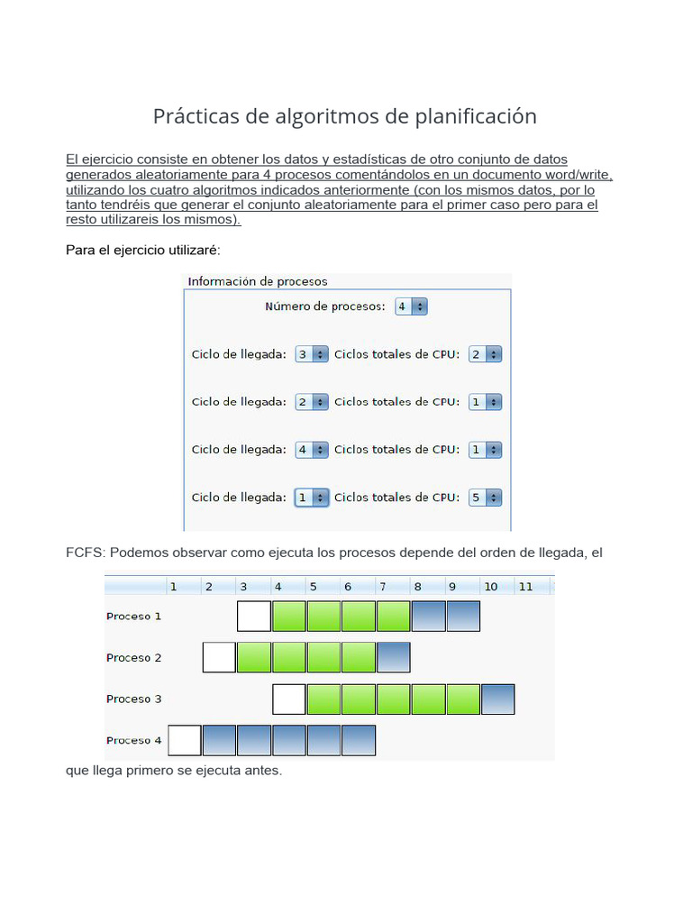 Algoritmos de Planificacion | PDF Algoritmos de Planificacion | PDF