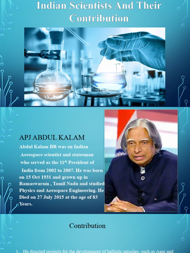 Indian Scientists and Their Contributions | PDF | Science
