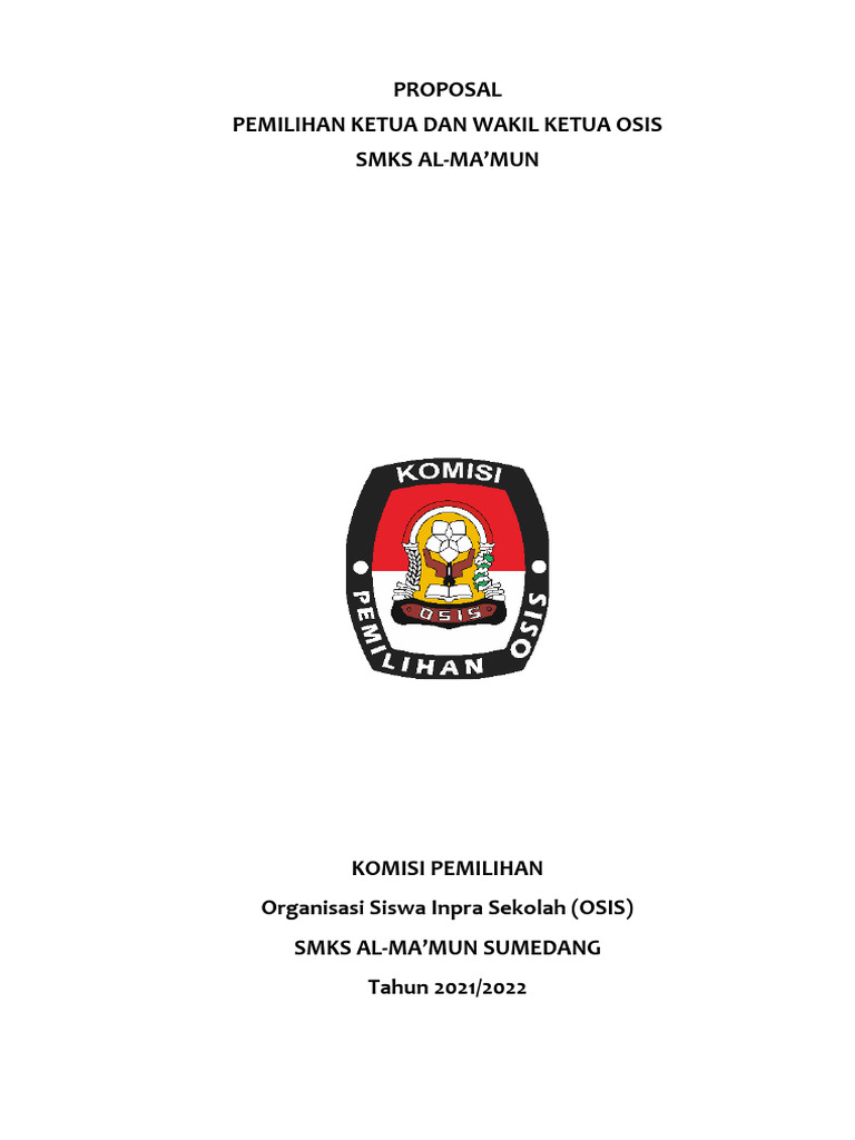 Proposal Pemilihan OSIS 2021 | PDF