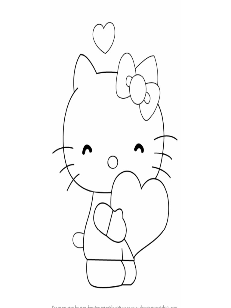 Learn How to Draw Hello Kitty with Heart (Hello Kitty) Step by | PDF